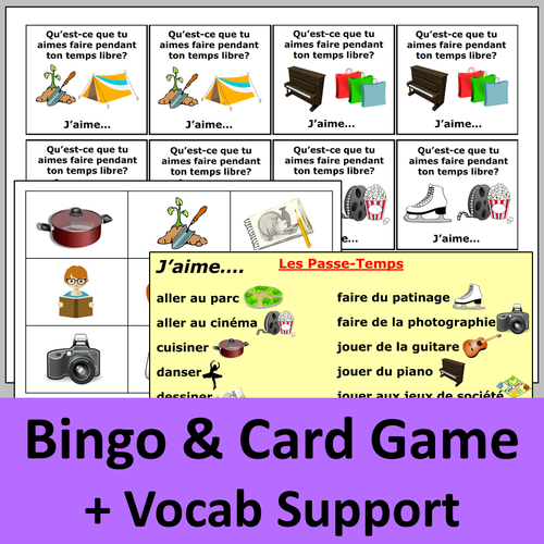 Hobbies in French Games (Les Passe-Temps) | Teaching Resources