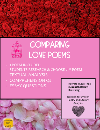 Comparing Love Poems | Teaching Resources Comparing Love Poems | Teaching Resources