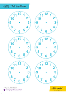 6 x Blank Analogue Clock Faces | Teaching Resources