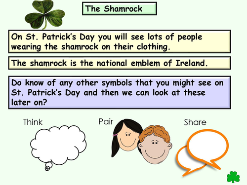 St. Patrick's Day Assembly Presentation, Worksheets, Cut and Paste ...