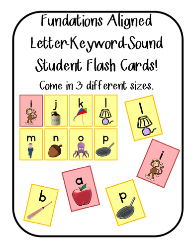 Letter Keyword Sound Flashcards: Fundationstastic! | Teaching Resources