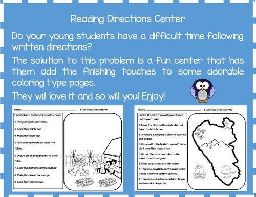 No-Prep Reading Directions Bundle | Teaching Resources