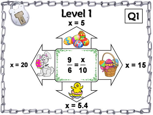 Solving Proportions Game: Escape Room Easter Math Activity | Teaching ...