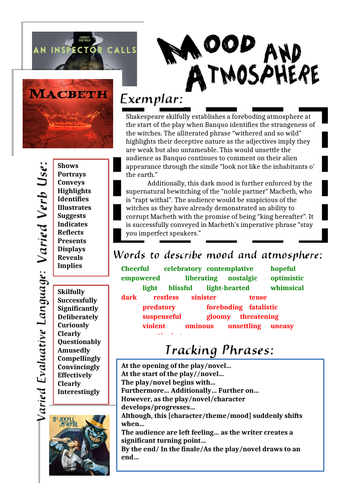 GCSE Literature - Mood and Atmosphere Essay Prompt | Teaching Resources