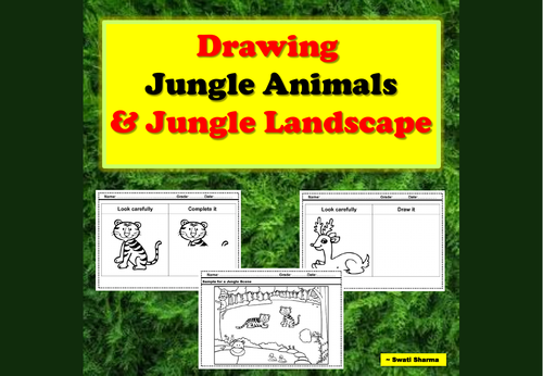 Drawing Jungle Animals and Jungle Landscape | Teaching Resources