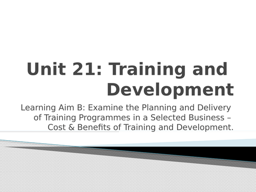 BTEC Business Level 3 Unit 21 | Teaching Resources