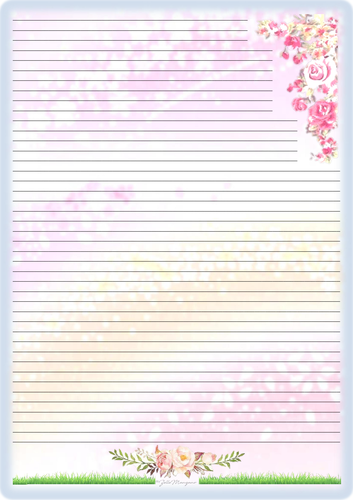Floral Stationery Printables (Blue & Pink) | Teaching Resources