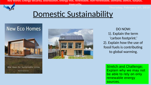 Geography Lesson- Sustainability in the home-Resource management ...