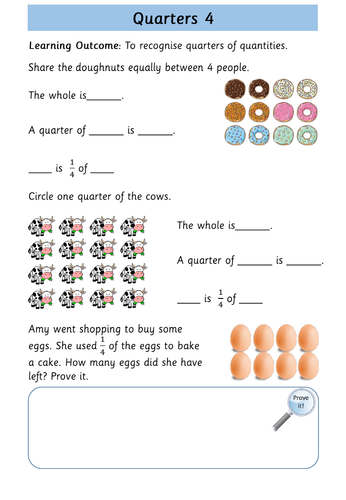 Halves and Quarters - Fractions - Year 2 | Teaching Resources