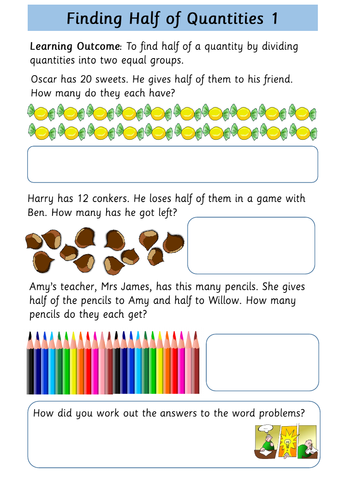 Halves and Quarters - Fractions - Year 2 | Teaching Resources