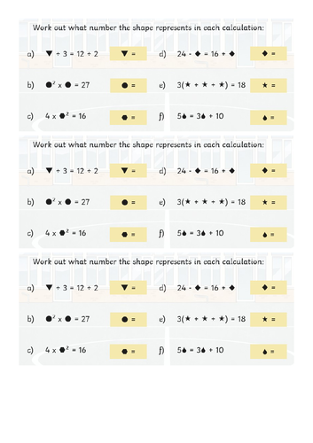 Year 6 Maths - Algebra Week 1 - 4 Days | Teaching Resources