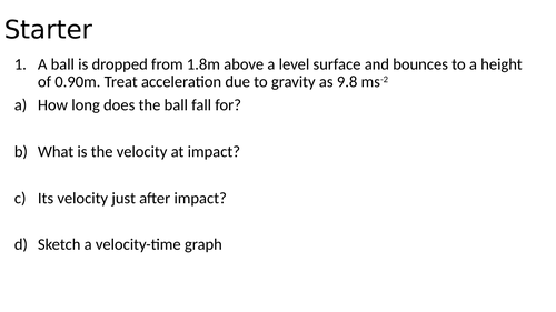 A Level Physics Forces In Motion 5: Projectile Motion | Teaching Resources
