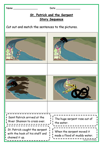 St Patrick Legends and Myths PowerPoint, Worksheets, Cut and Paste ...