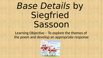 Base Details - Siegfried Sassoon | Teaching Resources