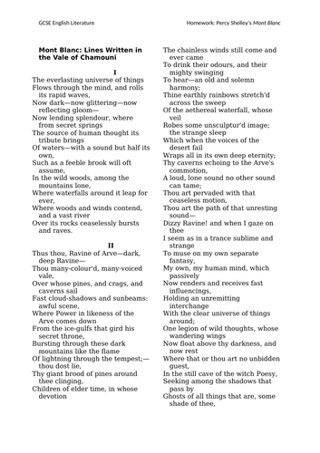 Extract from The Prelude (Wordsworth): Conflict Poetry FULL LESSONS and ...