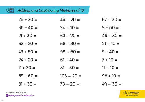Adding & Subtracting Multiples of 10 with 2-Digit Numbers | Teaching ... Adding & Subtracting Multiples of 10 with 2-Digit Numbers | Teaching ...