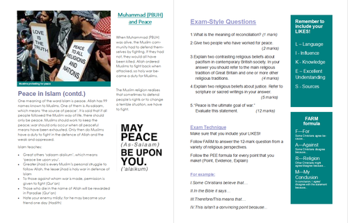 AQA Religion, Peace and Conflict: Peace, Justice and Conflict Exam ... AQA Religion, Peace and Conflict: Peace, Justice and Conflict Exam ...