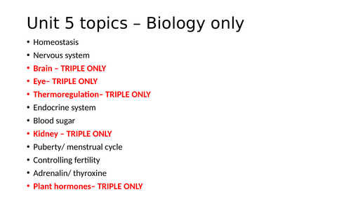 GCSE 9-1 Revision Biology AQA Unit 5 Revision Slides | Teaching Resources GCSE 9-1 Revision Biology AQA Unit 5 Revision Slides | Teaching Resources