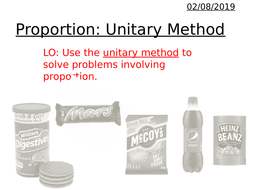 Proportion - The Unitary Method | Teaching Resources