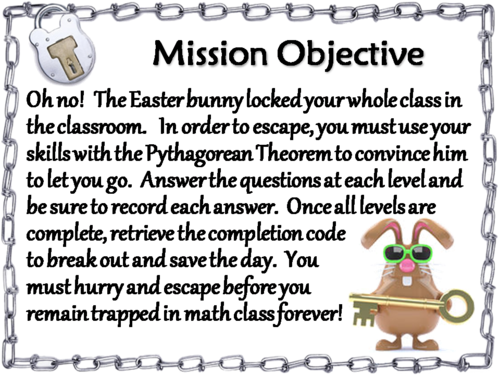 Pythagorean Theorem Game: Geometry Escape Room Easter Math Activity ... Pythagorean Theorem Game: Geometry Escape Room Easter Math Activity ...