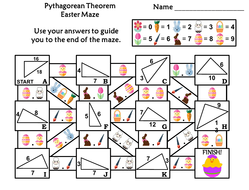 Pythagorean Theorem Activity: Easter Math Maze | Teaching Resources