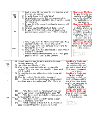 Kensuke's Kingdom reading comp pack | Teaching Resources