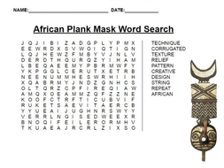 KS3 Art & Design African Plank Masks PP & Worksheets | Teaching Resources