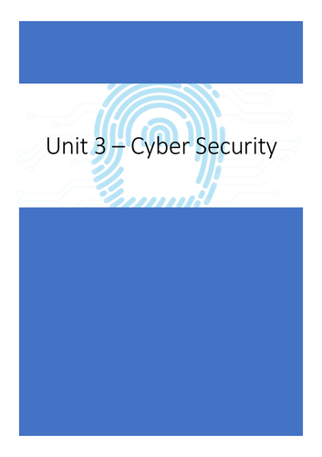 Cambridge Technicals ICT: Cyber security - Unit 3 | Teaching Resources