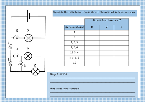 Current Electricity - Switches in Series and Parallel Circuits KS3 ...