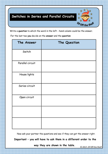 Current Electricity - Switches in Series and Parallel Circuits KS3 ...