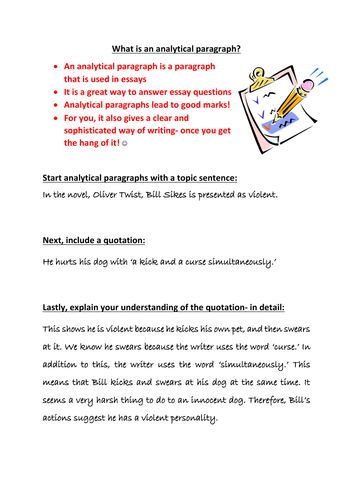 What is an analytical PEE paragraph? Lower Ability GUIDE | Teaching ...