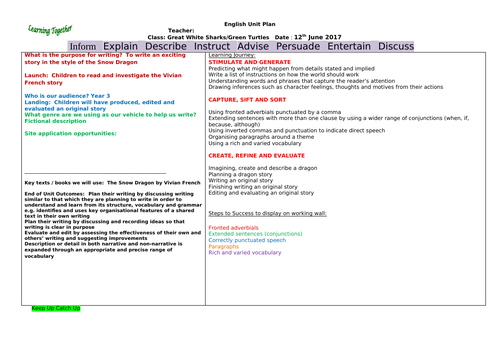 The Snow Dragon - complete English unit | Teaching Resources