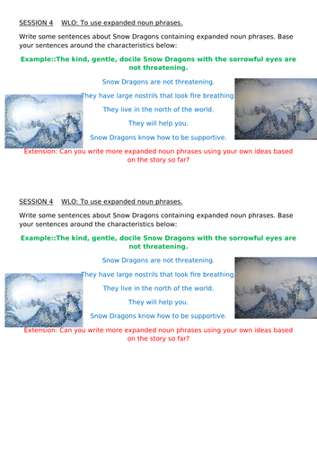 The Snow Dragon - complete English unit | Teaching Resources