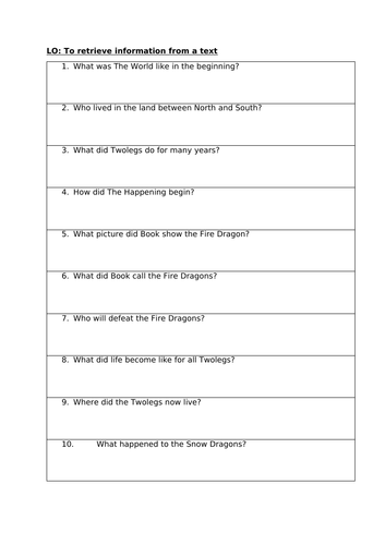 The Snow Dragon - complete English unit | Teaching Resources