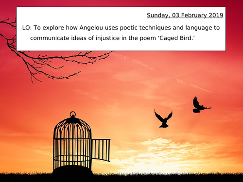 The Caged Bird Sings Maya Angelou | Teaching Resources