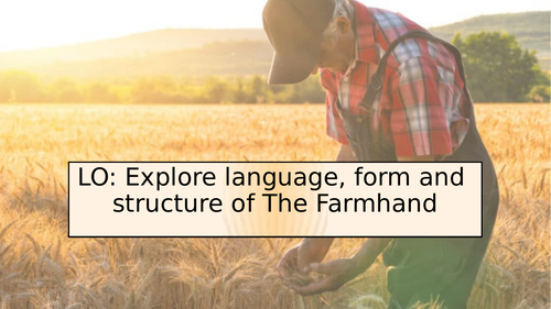 The Farmhand James K Baxter | Teaching Resources