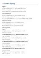 Value for Money/Best buy worksheet and powerpoint | Teaching Resources