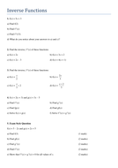 Functions GCSE Worksheets and Powerpoints | Teaching Resources
