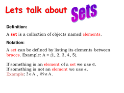 Set Notation and Venn Diagrams Probability GCSE Maths | Teaching Resources