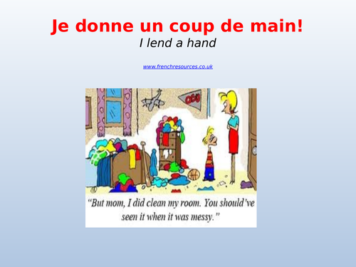 GCSE French House hold chores | Teaching Resources