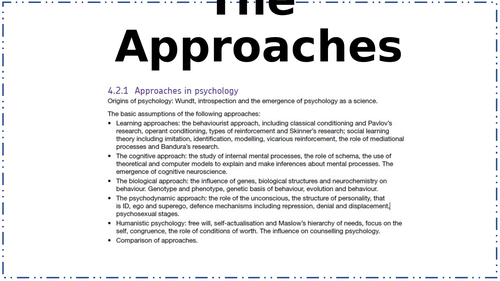 The APPROACHES Revision Powerpoint AQA Psychology | Teaching Resources The APPROACHES Revision Powerpoint AQA Psychology | Teaching Resources