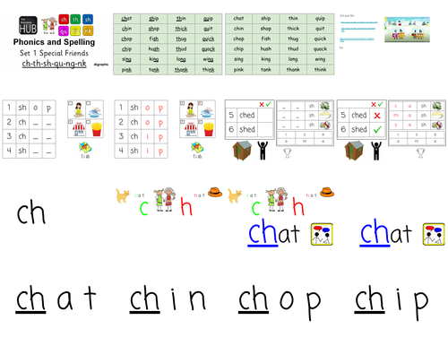 Phonics Set 1 Special Friends Read Write Inc. CH TH SH QU NG NK KS1 | Teaching Resources