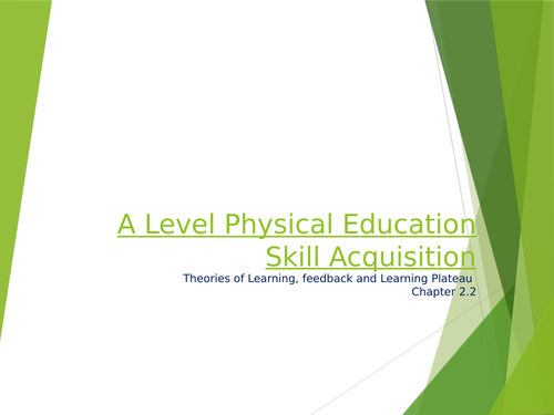 AQA A Level PE - Skill Acquisition Lessons | Teaching Resources