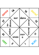French prepositions fortune teller | Teaching Resources