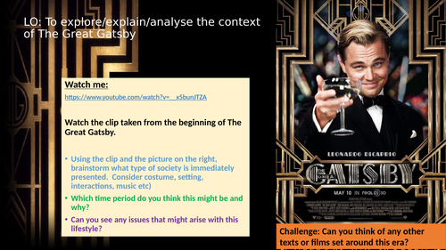 The Great Gatsby Scheme of Work | Teaching Resources