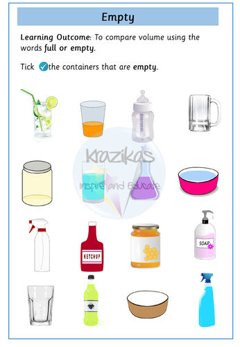 Volume and Capacity - Year 1 - White Rose Maths Style | Teaching Resources