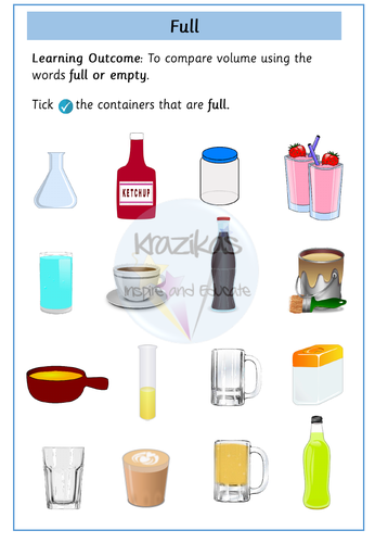 Volume and Capacity - Year 1 - White Rose Maths Style | Teaching Resources