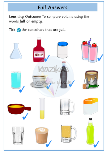 Volume and Capacity - Year 1 - White Rose Maths Style | Teaching Resources