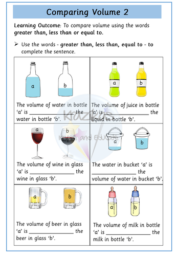 Volume and Capacity - Year 1 - White Rose Maths Style | Teaching Resources