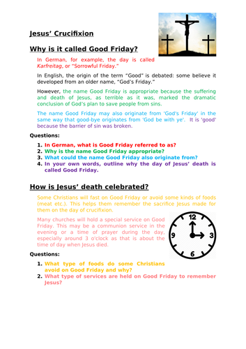 Crucifixion of Jesus | Teaching Resources